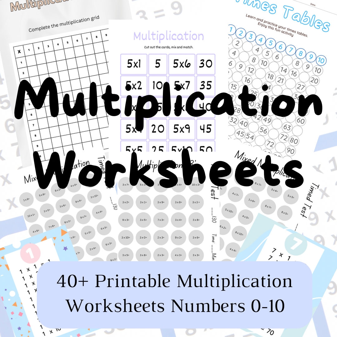 Printable Multiplication Worksheets | Numbers 0-10 | Multiplication ...