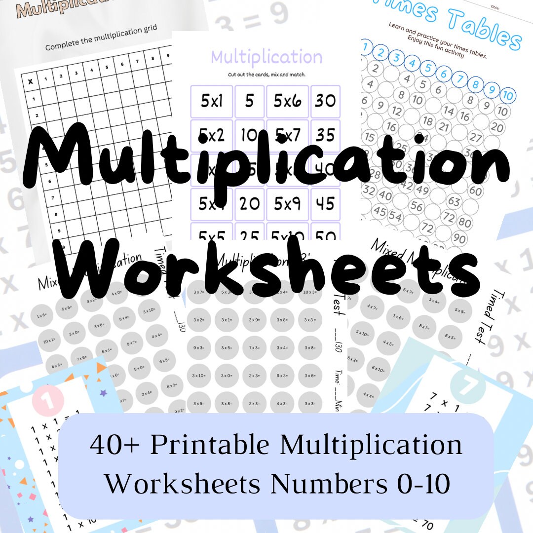 Printable Multiplication Worksheets | Numbers 0-10 | Multiplication ...