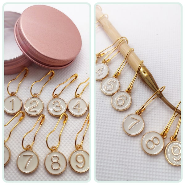 Numbered Stitch Markers - Etsy