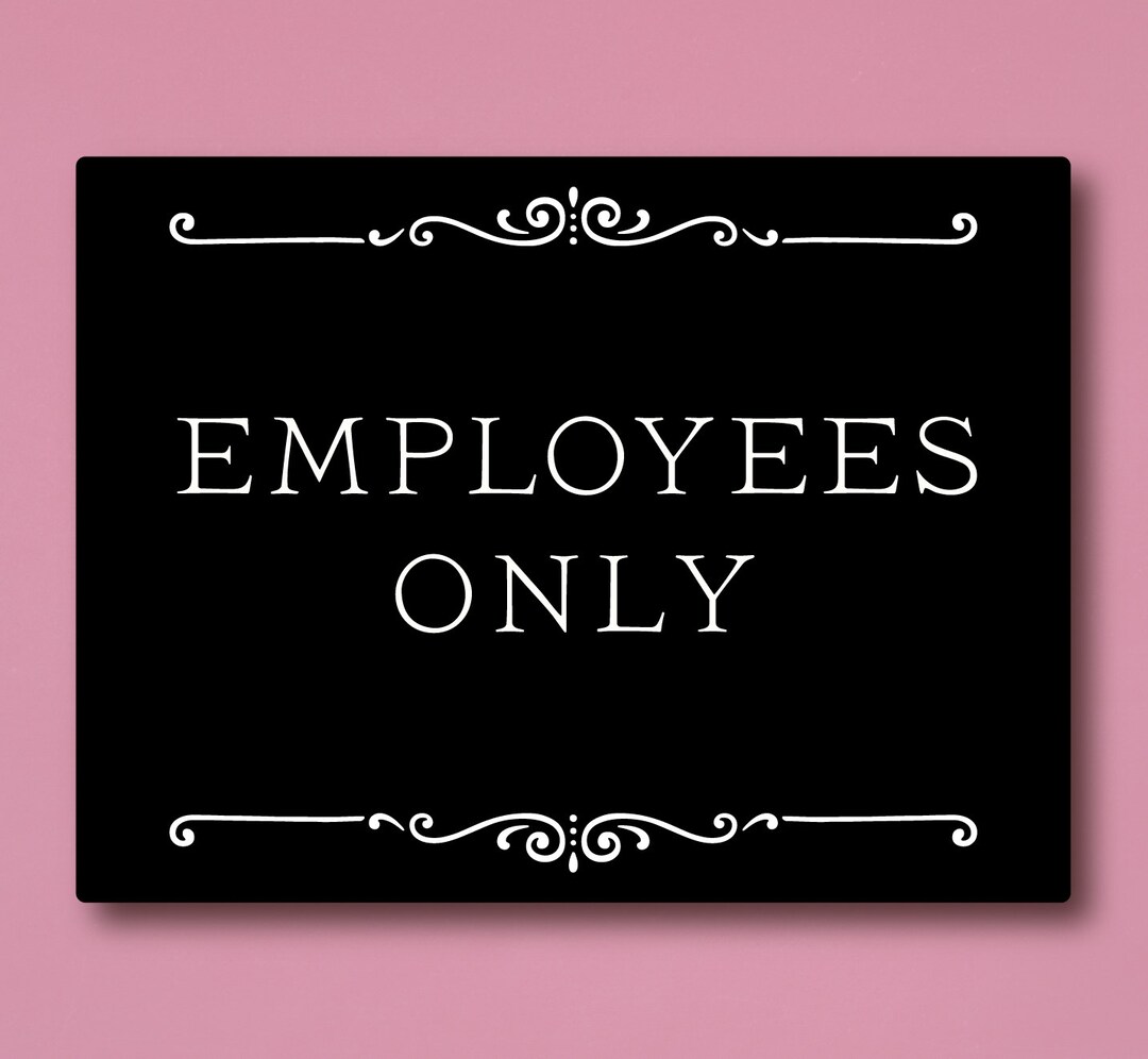 Employees Only Sign custom - Etsy Canada