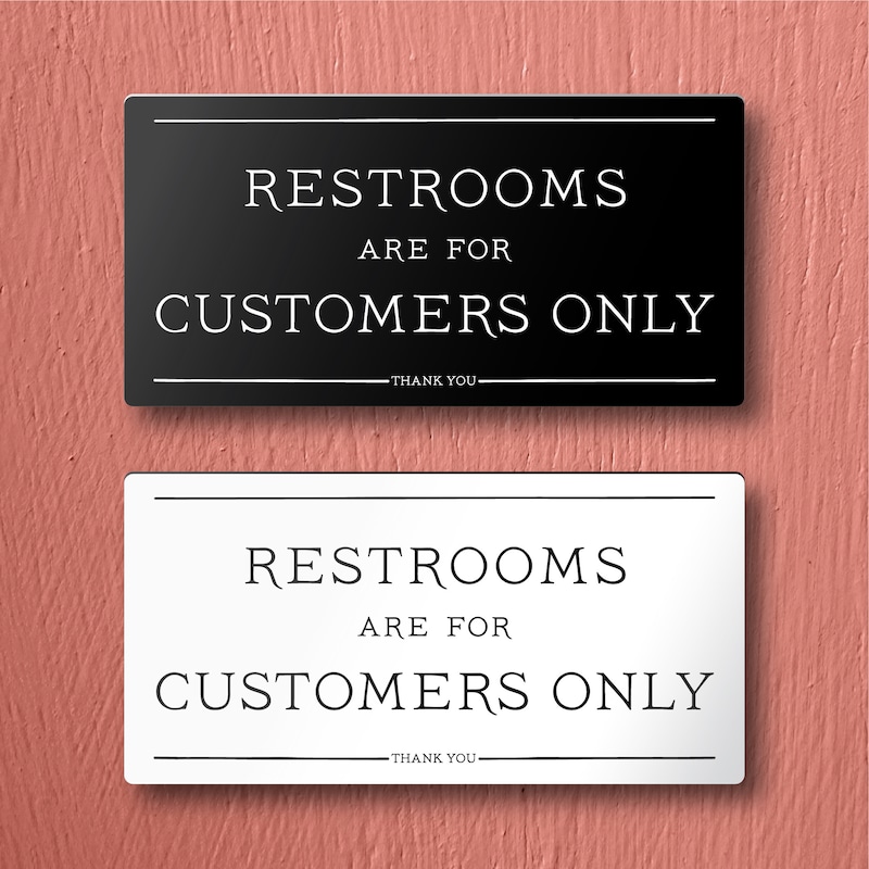 Restroom Customer Only Sign - Etsy