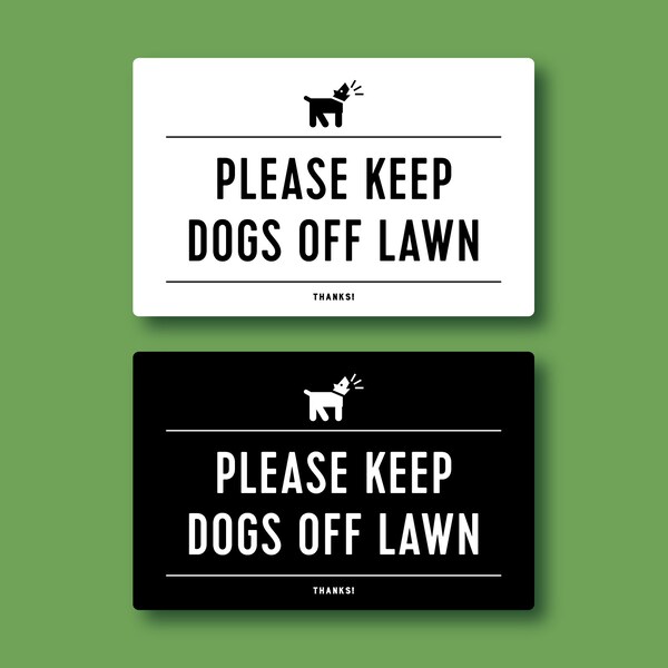 Keep Dogs off Grass - Etsy Keep Dogs off Grass - Etsy