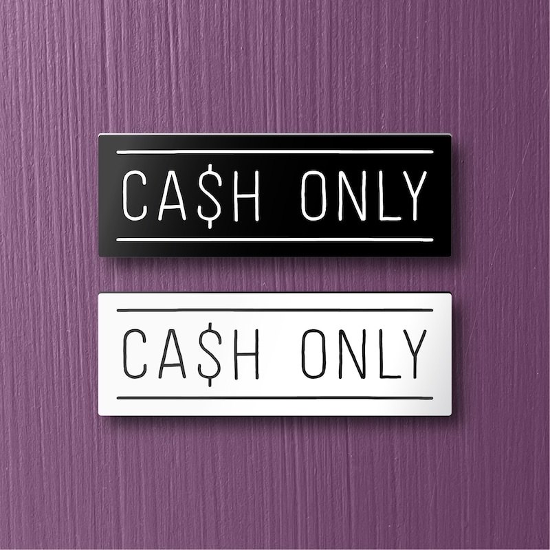 Credit Cards Only Sign - Etsy