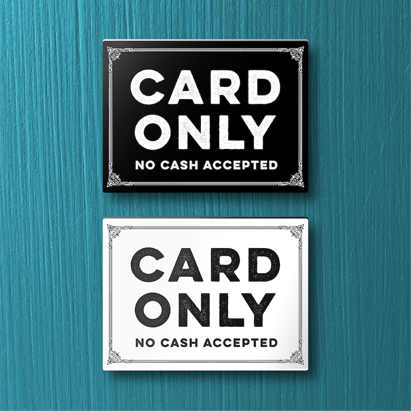 Credit Cards Only Sign - Etsy