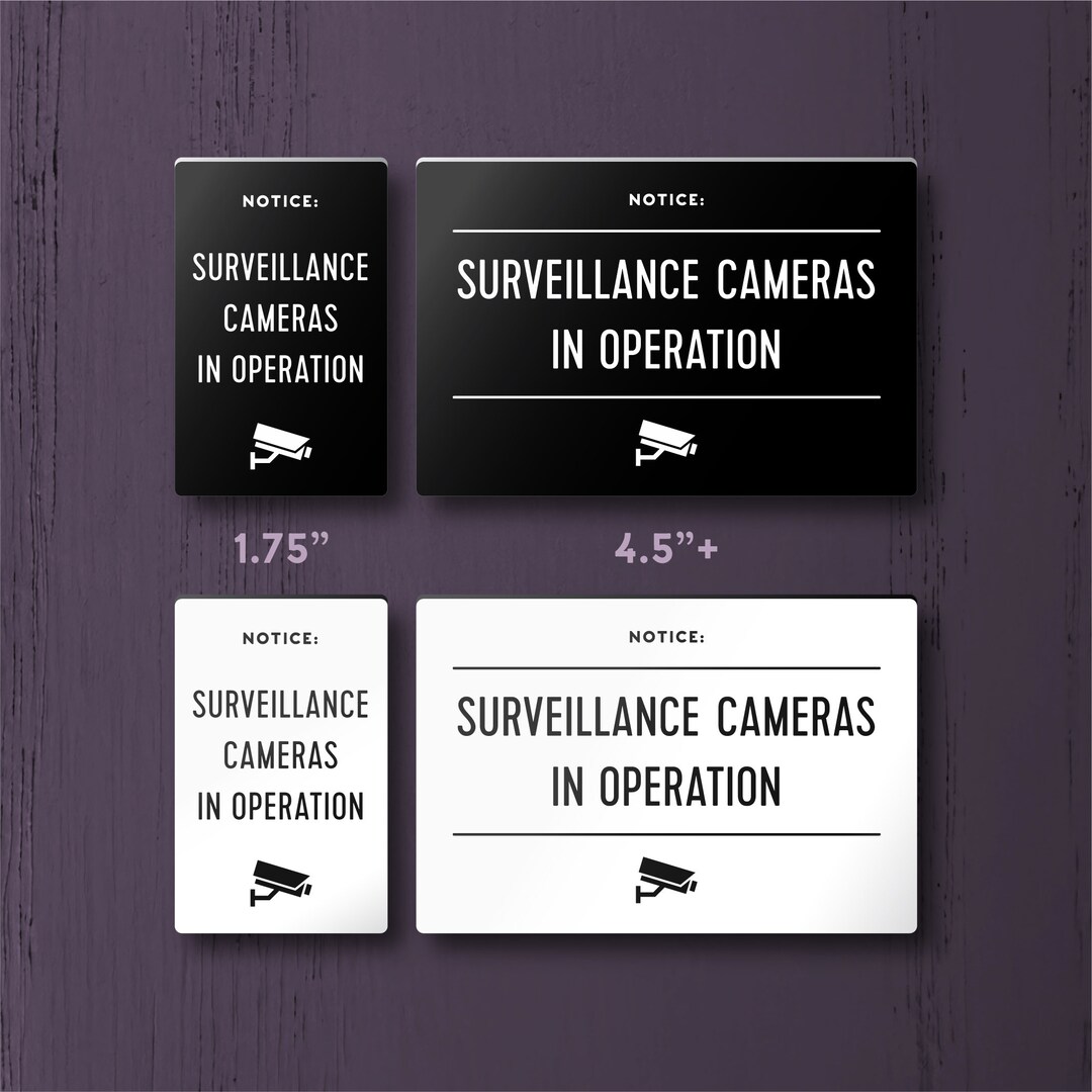 SURVEILLANCE CAMERAS in OPERATION Sign - Lightweight and Easy to ...