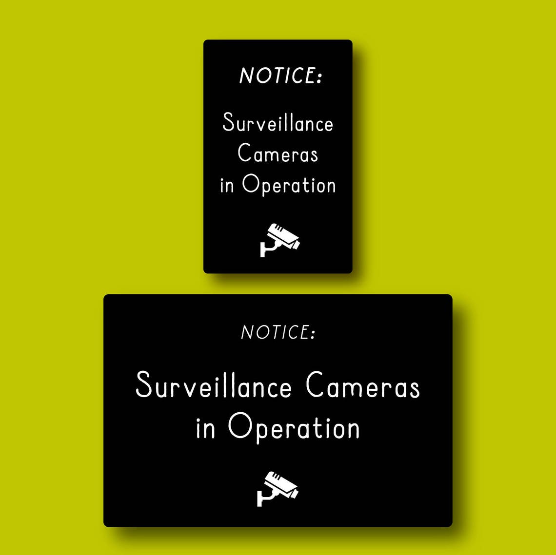 Surveillance Cameras in Operation Sign | Etsy