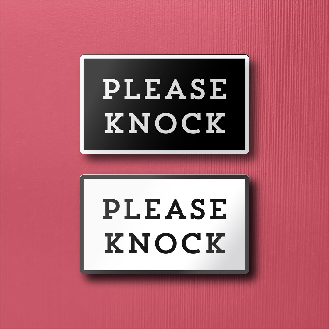 PLEASE KNOCK SIGN - Lightweight and Easy to Install, Modern Designs ...