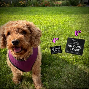 NO DOGS Sign for Yard/fence/lawn. Optional Stake. Lightweight and Easy ...