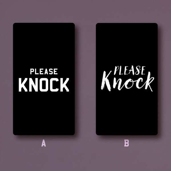 Please Knock Sign - Etsy