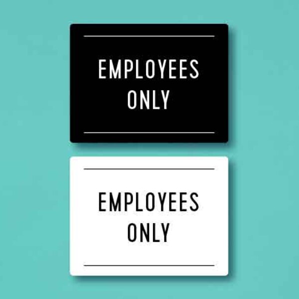 Employees Only Sign - Etsy