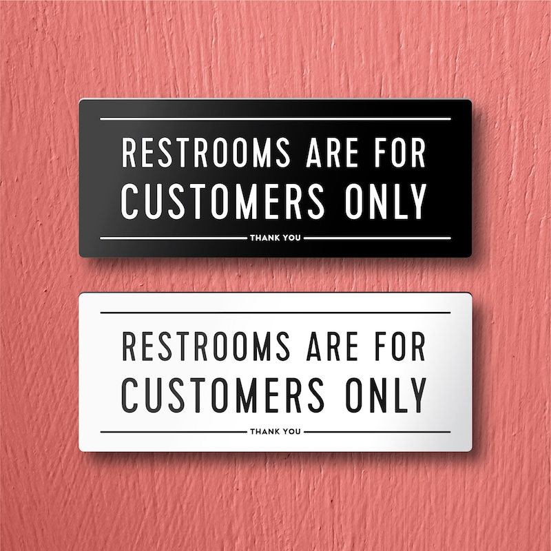 Restroom Customer Only Sign - Etsy