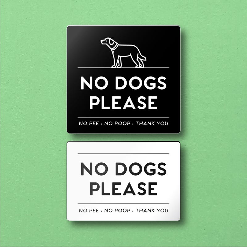 No Dogs Allowed Sign - Etsy