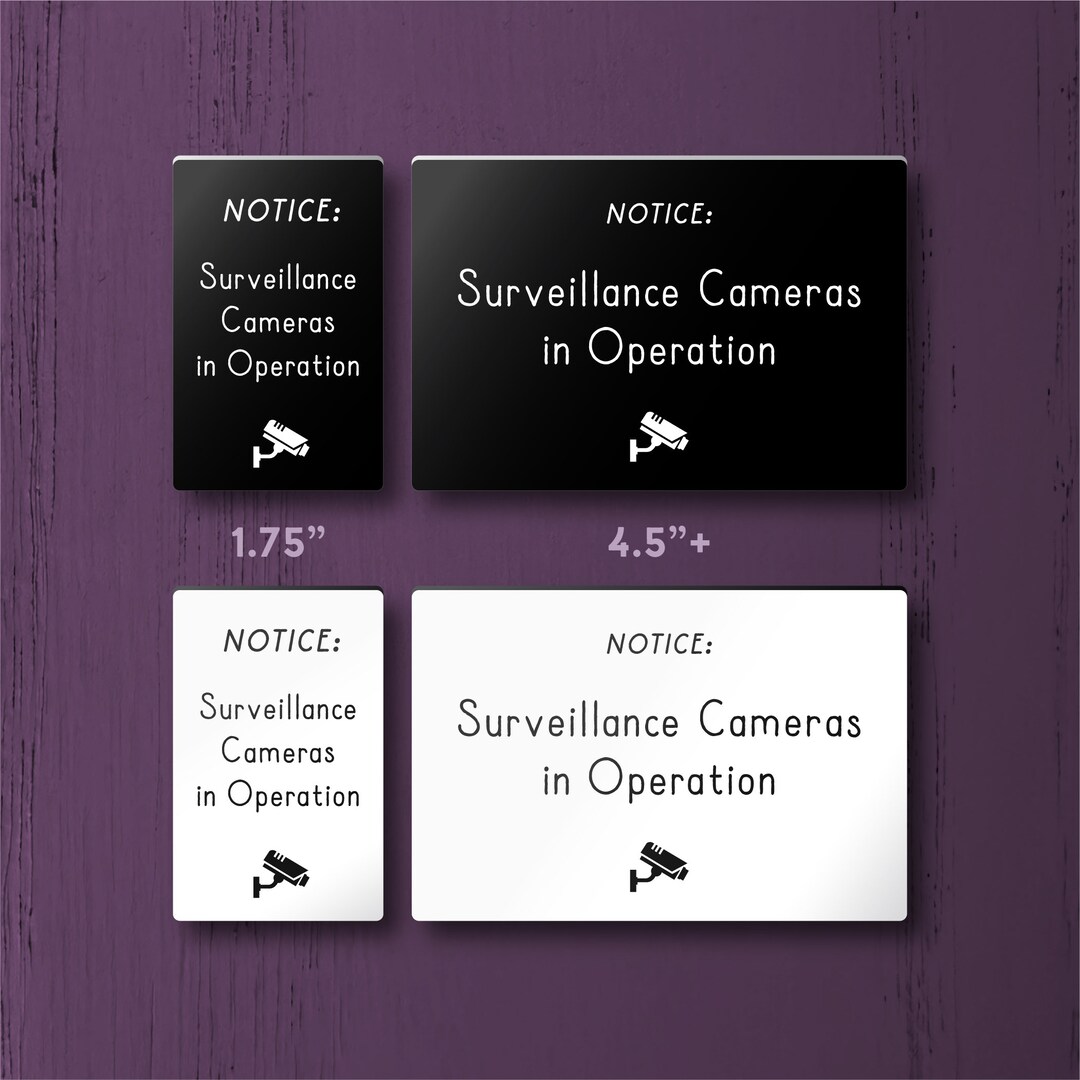 SURVEILLANCE CAMERAS in OPERATION Sign - Lightweight and Easy to ...