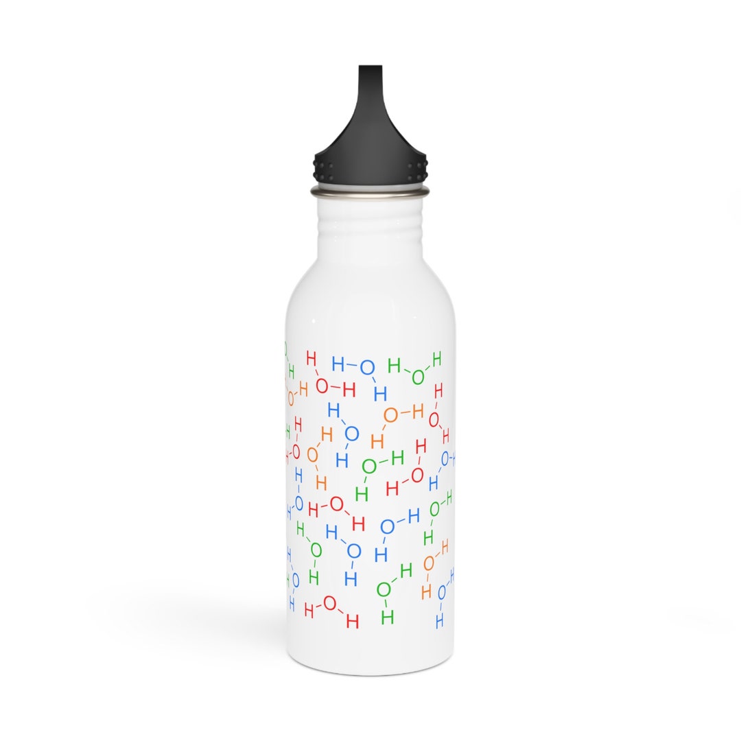 Water Chemical Structure Stainless Steel Water Bottle for Travel, Gym ...