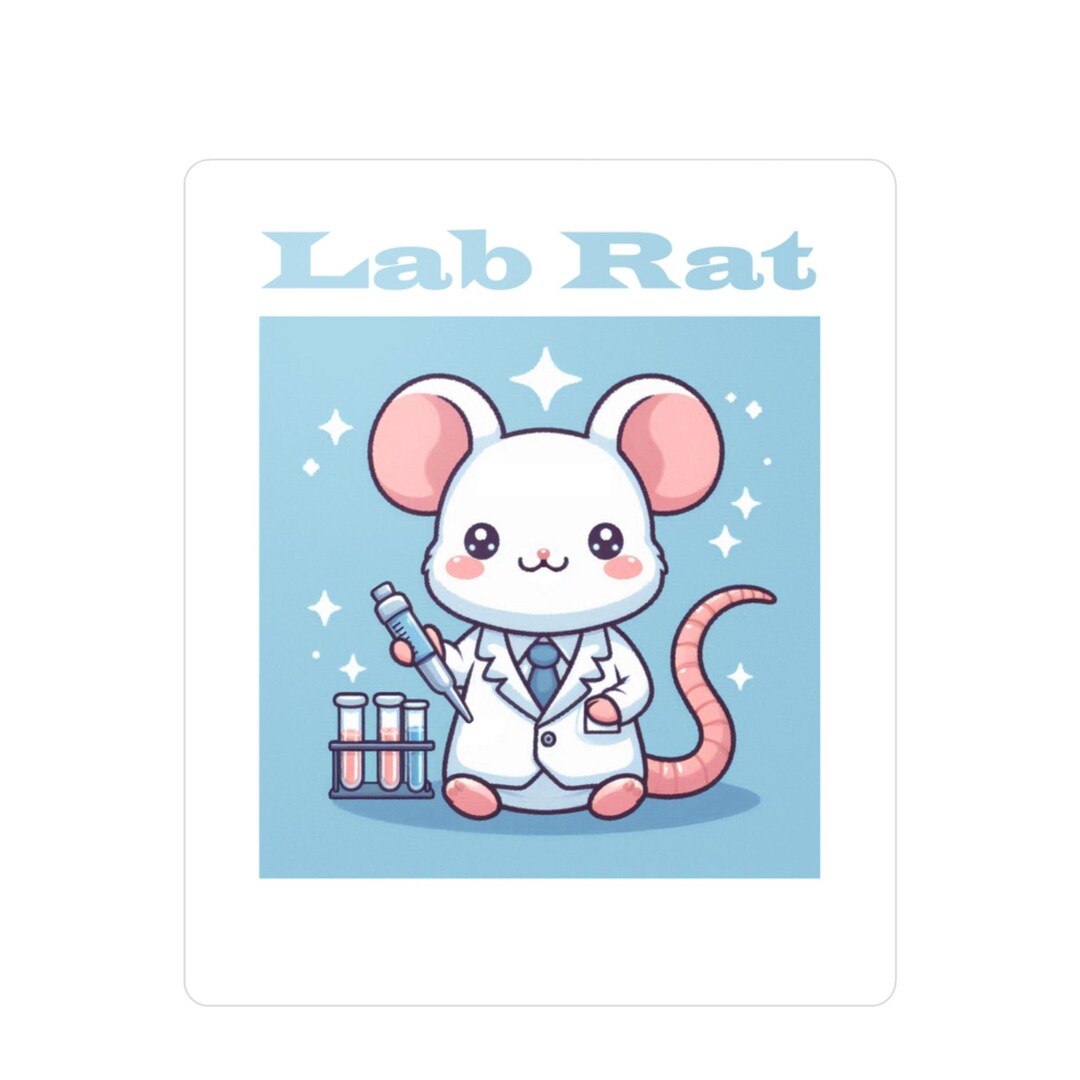 Lab Rat Kiss-cut Stickers, Funny Lab Decor, Science Humor, Cute Gift ...