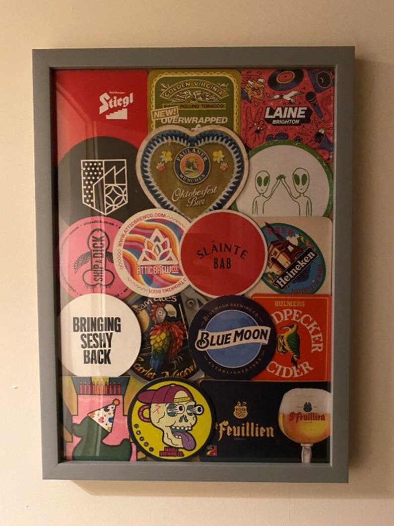 Handmade Beer Coaster Wall Art | Collection of Modern and Vintage ...