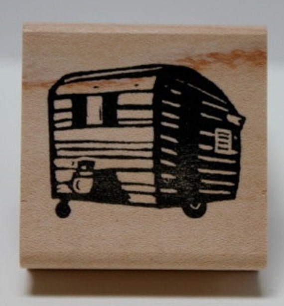 Vintage Camper No. 3 rubber stamp | Etsy