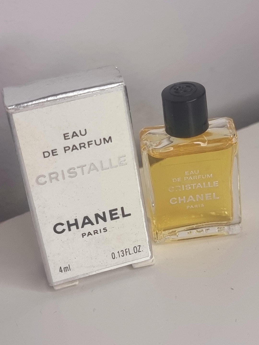 Jaren vintage 80 zeldzame Chanel Cristalle eau de parfum miniatuur 4 ml ...