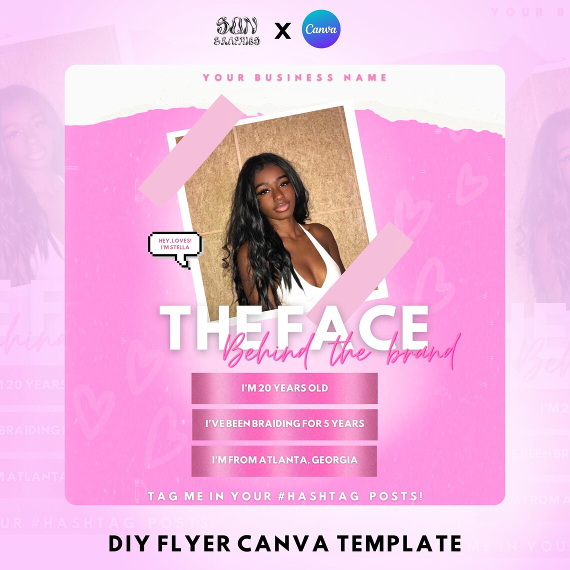 Identity Flyer, Face Reveal DFY Digital Product, Hair Business, Custom ...