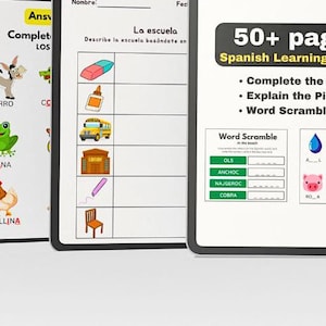 Learning Spanish for Kids (bundle) - Etsy