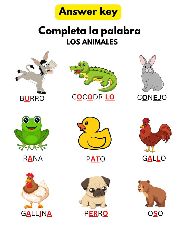 Learning Spanish for Kids (bundle) - Etsy