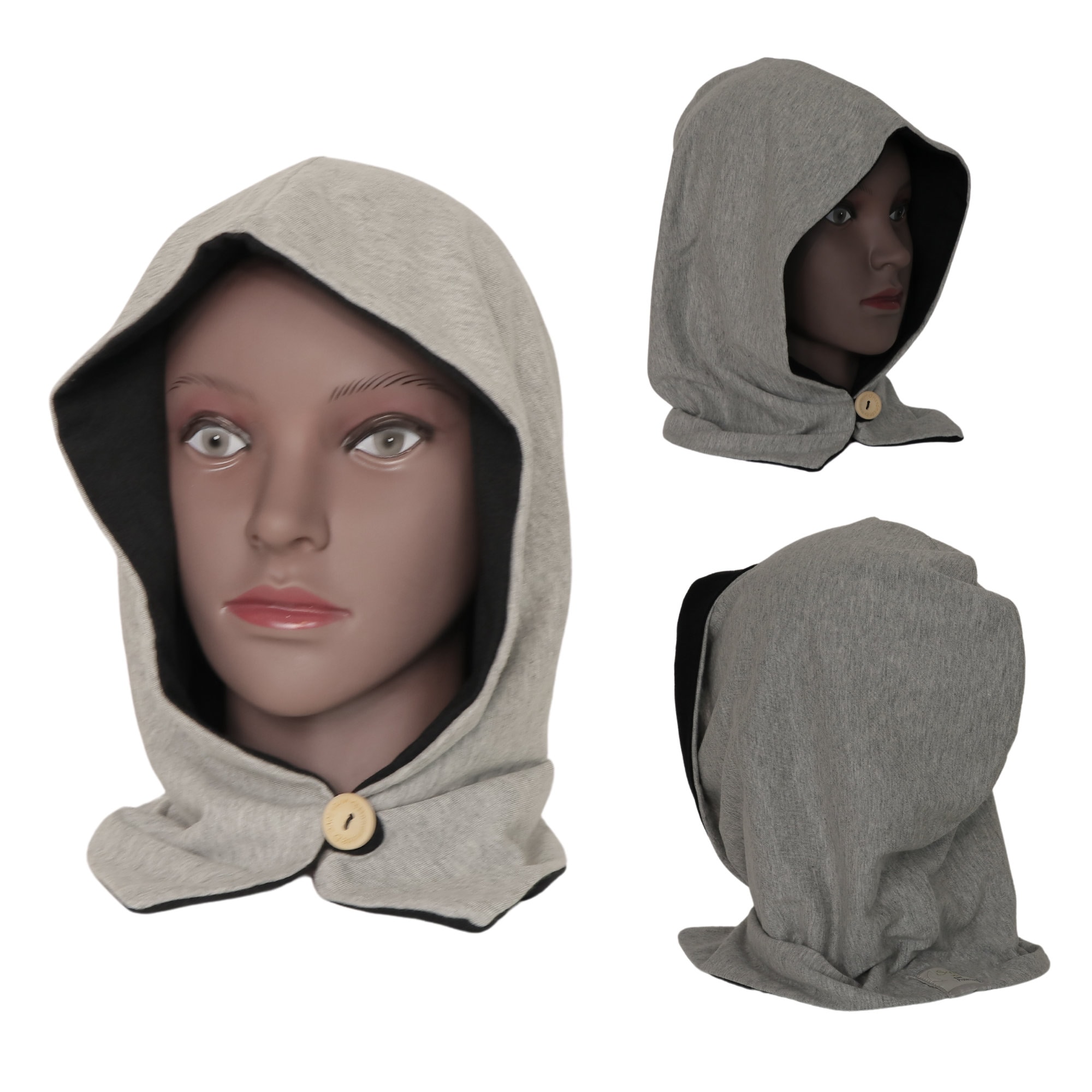 Smart EMF Protection Hood Reversible Light Gray/black, Faraday Hat, 5G ...
