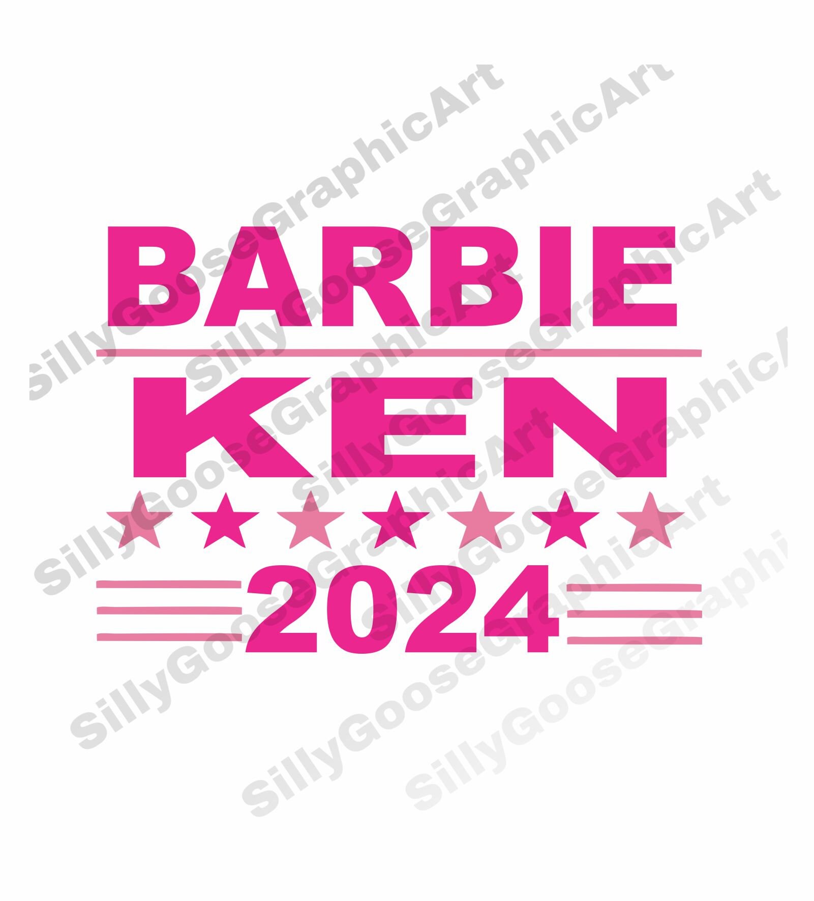 Barbie for President 2024 PNG ONLY Graphic Tee Art Political Shirt ...