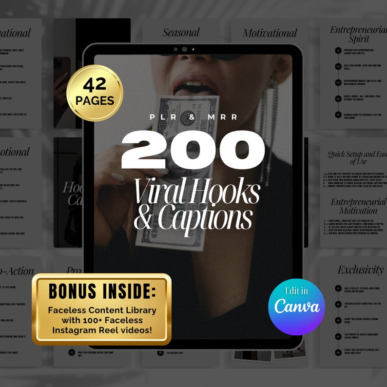 200 Viral Hooks & Captions Tiktok and Instagram Reels With Master ...