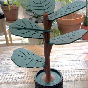 Fiddle Leaf Fig Tree Coaster Plant - Desk Toy or Coffee Table Piece - Etsy