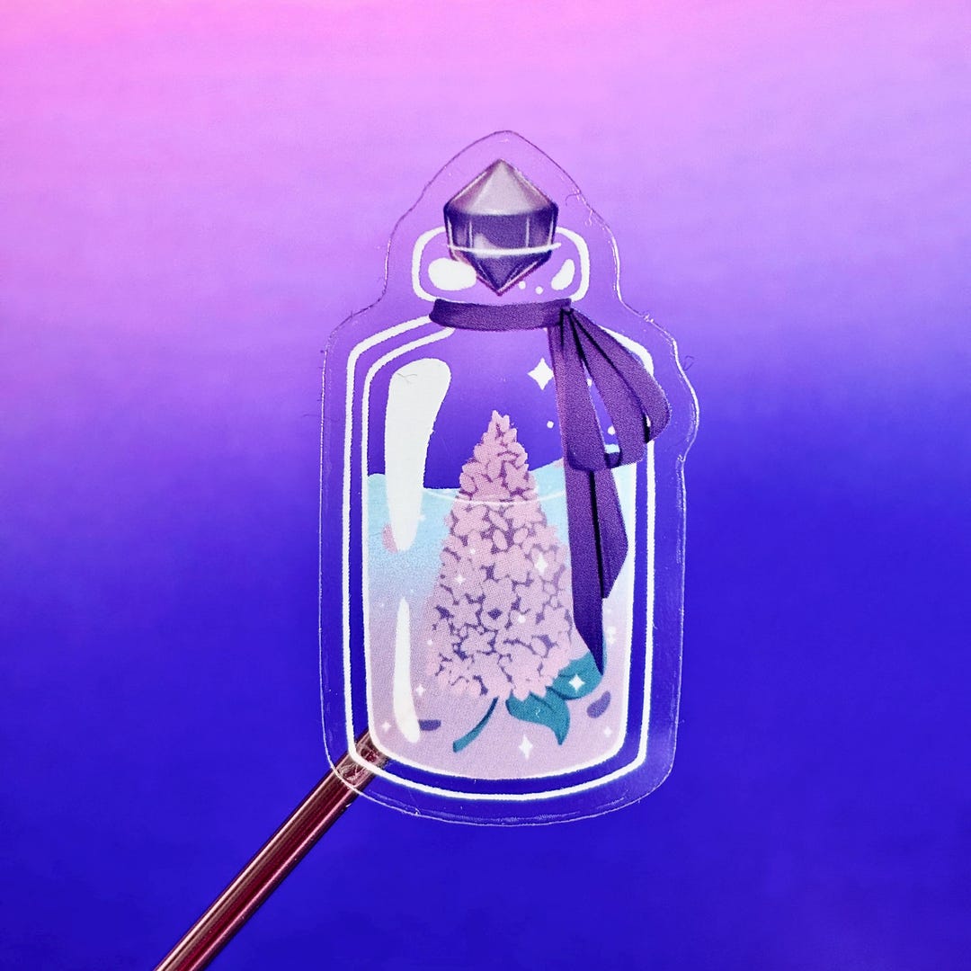 Lilac Potion Sticker – Transparent Vinyl - Etsy
