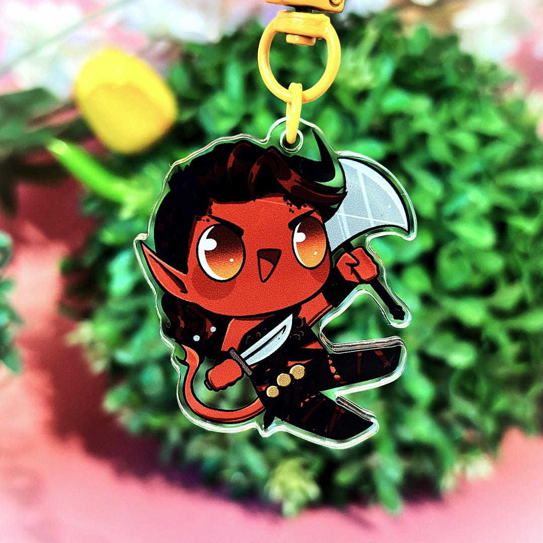 KARLACH Baldur's Gate 3 Inspired KEYCHAIN (matching BG3 Sticker ...