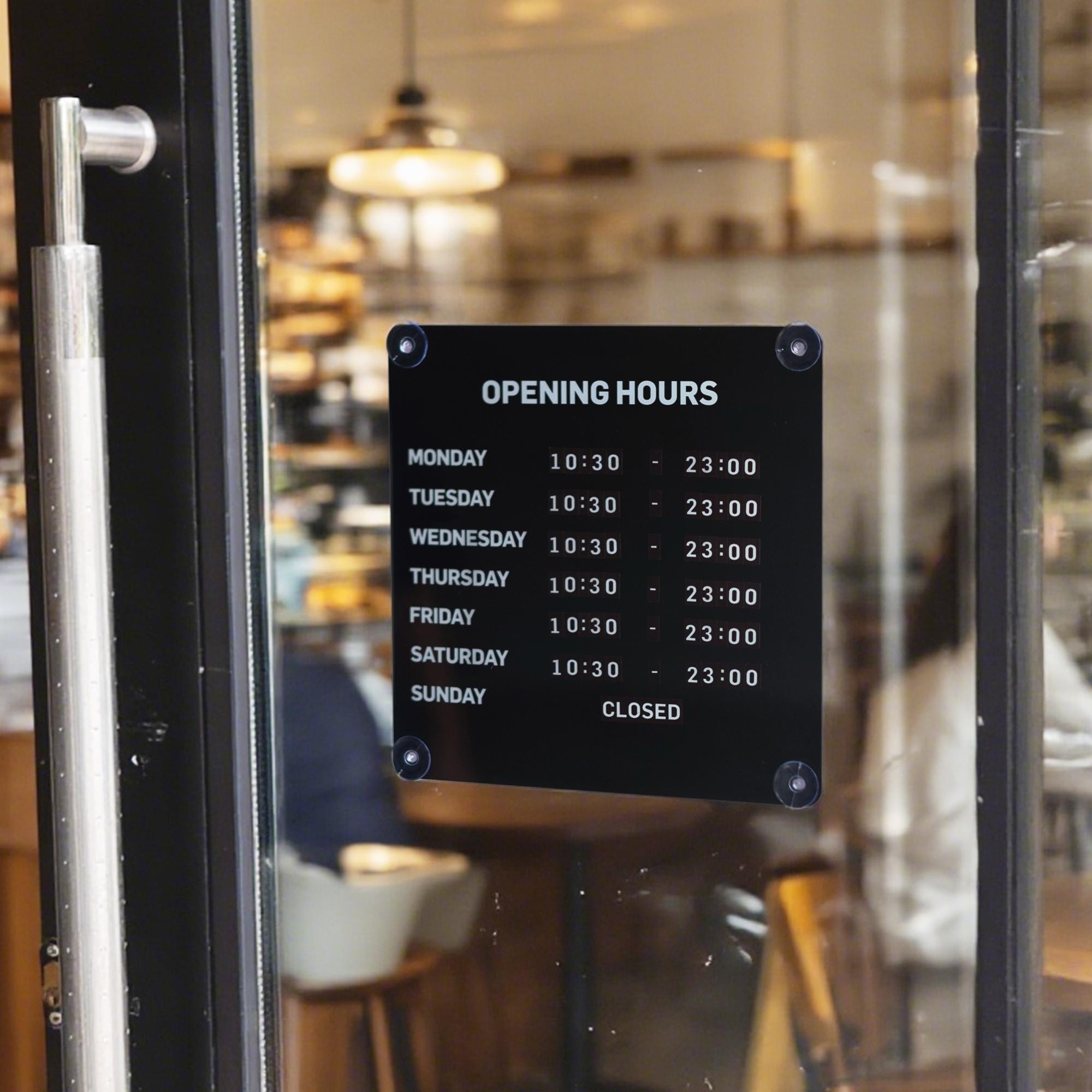 10" Magnetic Business Hours Sign for Glass Door Soft Magnet Numbers DIY ...