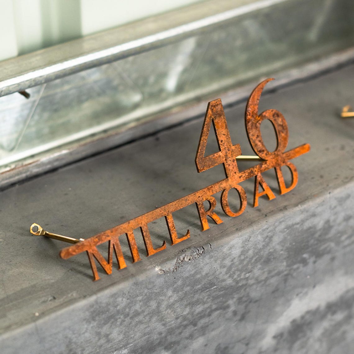 Custom Rustic House Number Sign - Vintage Style, Uncoated, Suitable for ...