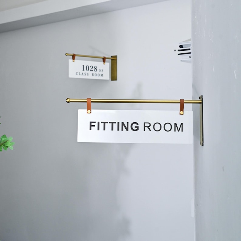 Custom Double-sided Door Sign Bathroom Sign Commercial Room Plaque ...