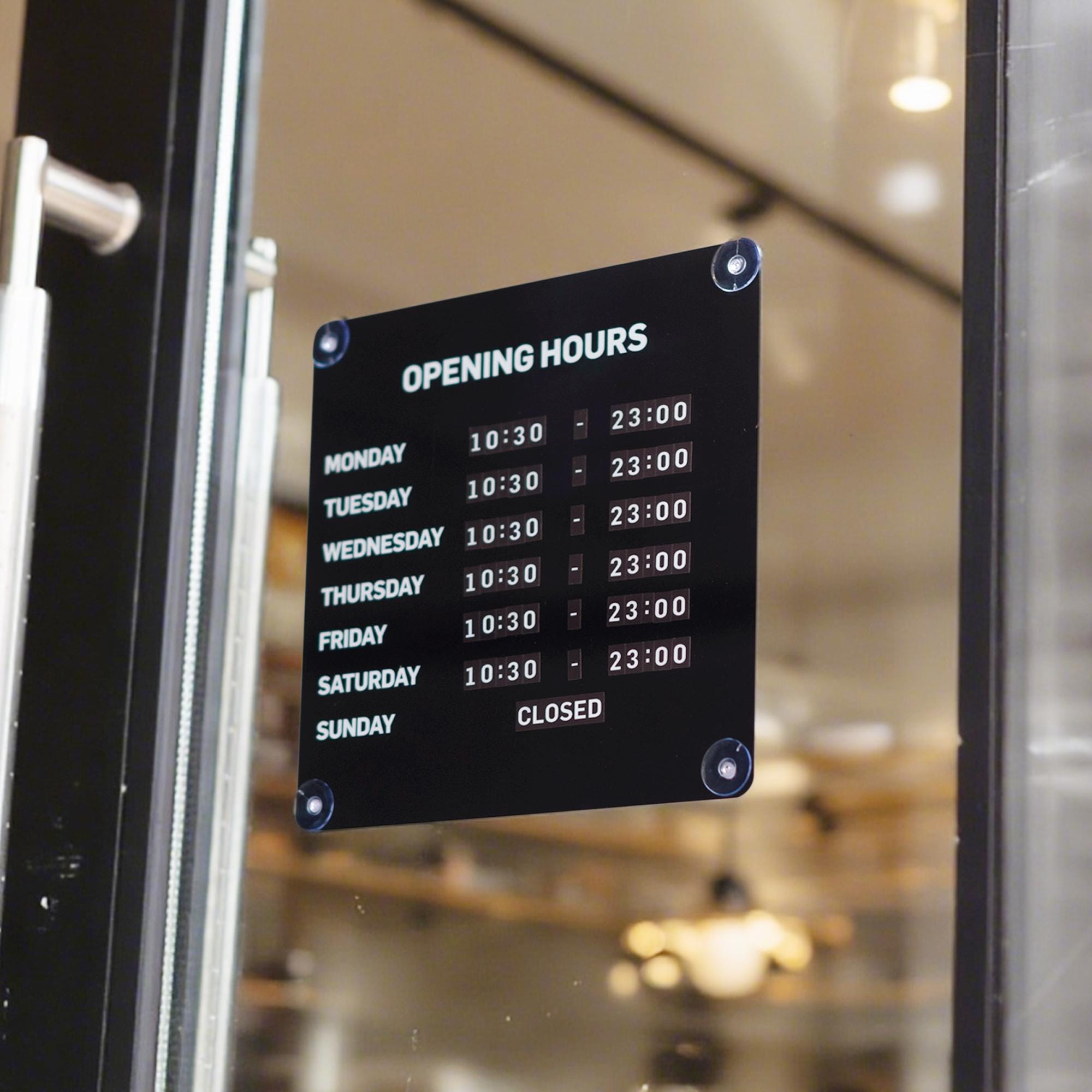 10" Magnetic Business Hours Sign for Glass Door Soft Magnet Numbers DIY ...