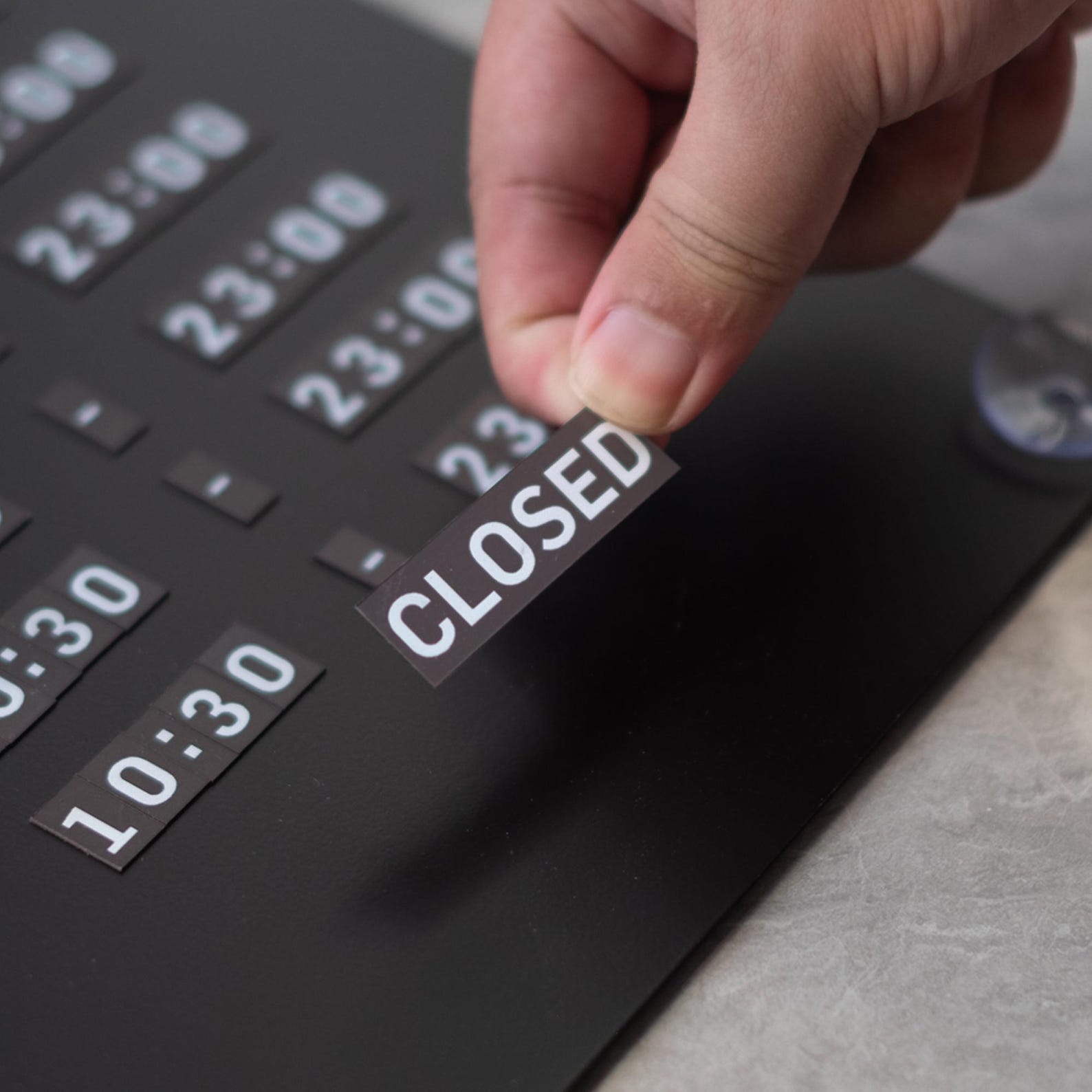 10" Magnetic Business Hours Sign for Glass Door Soft Magnet Numbers DIY ...