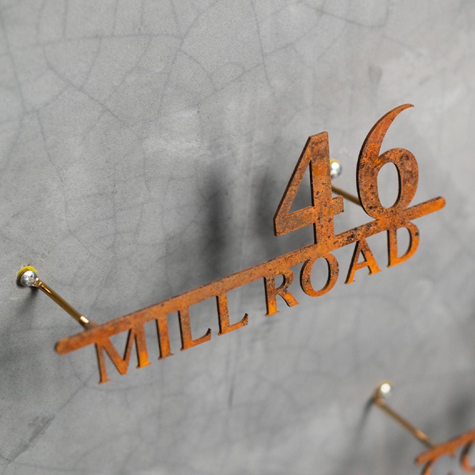 Custom Rustic House Number Sign - Vintage Style, Uncoated, Suitable for ...