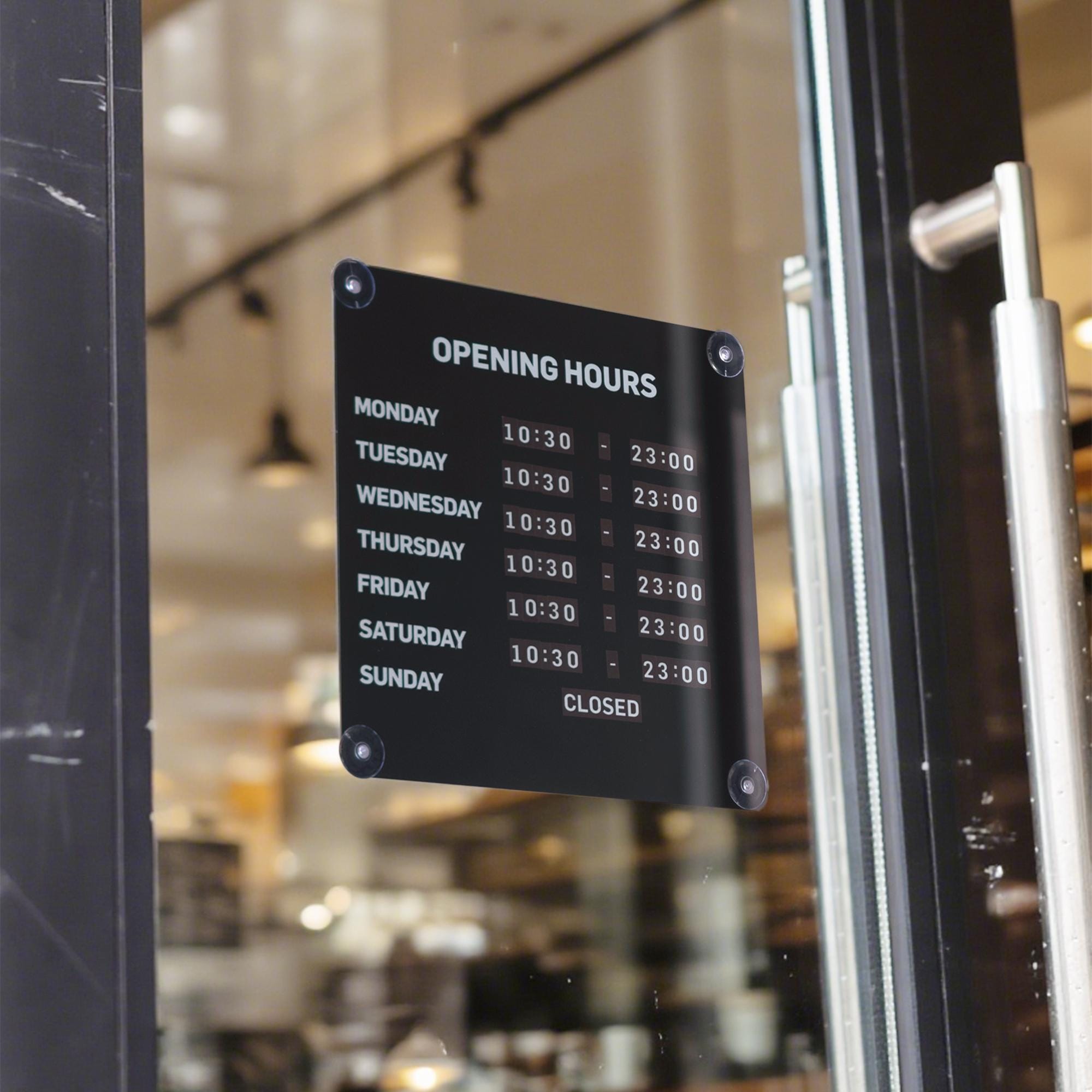 10" Magnetic Business Hours Sign for Glass Door Soft Magnet Numbers DIY ...