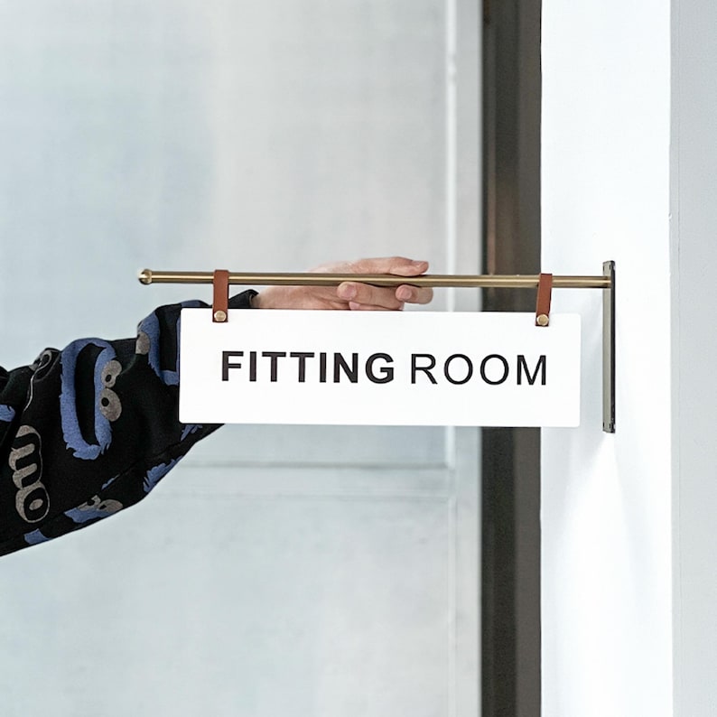 Custom Double-sided Door Sign Bathroom Sign Commercial Room Plaque ...