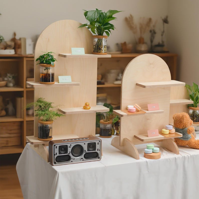 Birch Plywood Display Shelf: Modern Minimalist Shop Rack - Etsy