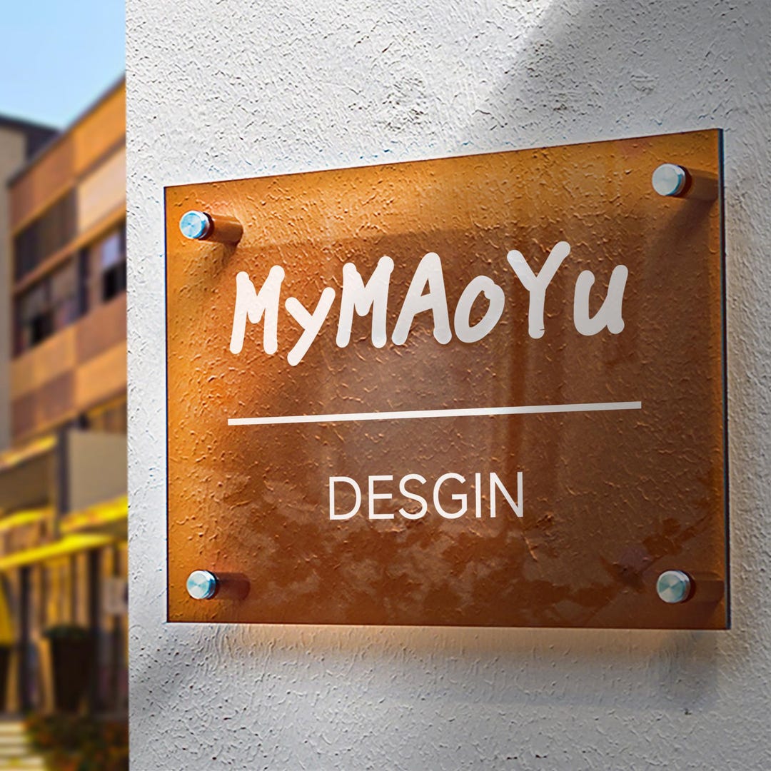 Custom Acrylic Door Sign - 5mm Thickness, Semi-transparent for Business ...