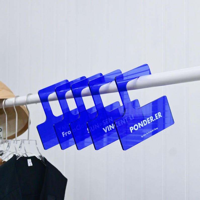 Acrylic Hanger Tags - Customizable Design for Clothing Stores ...