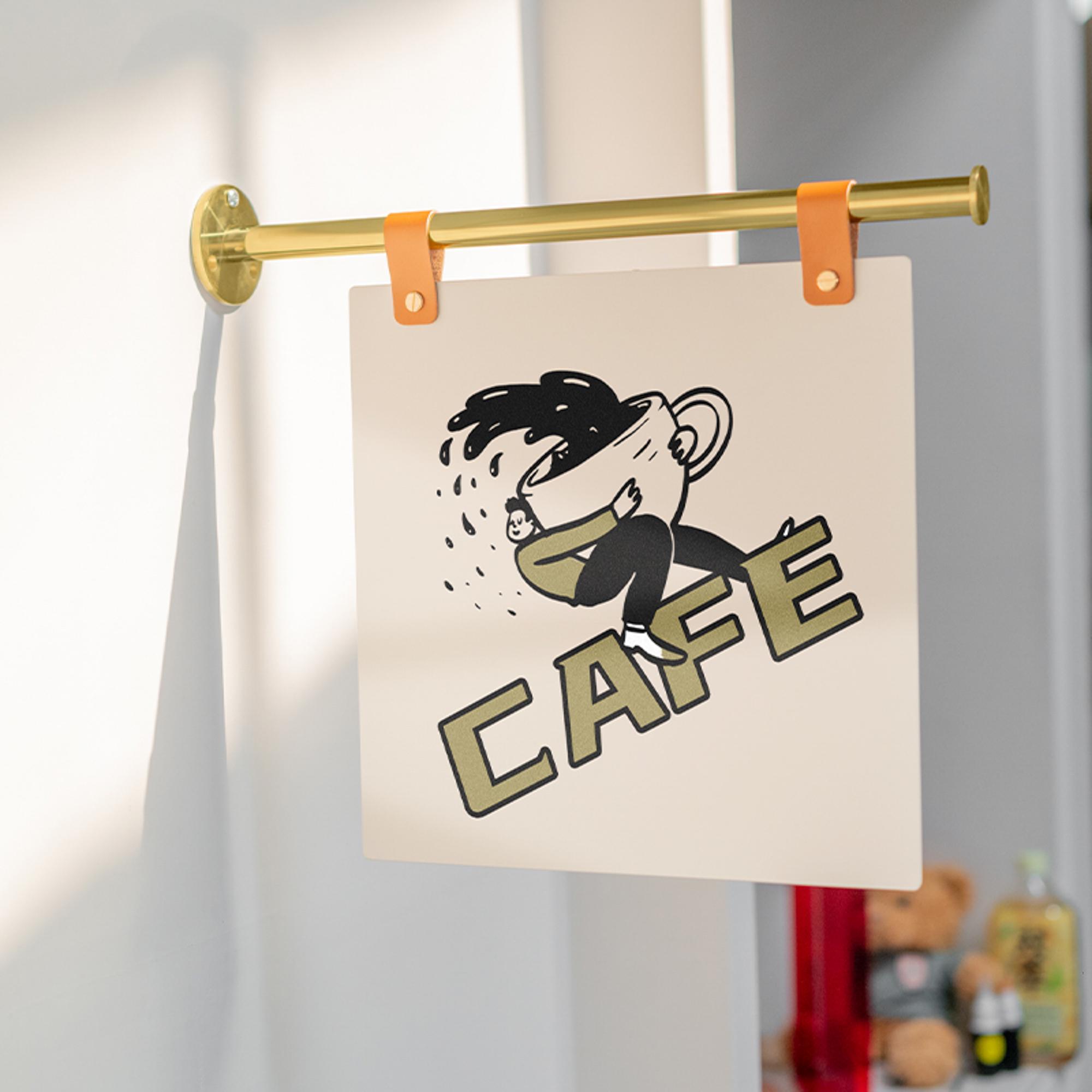 All-metal Side-mounted Sign - Double-sided Display, Powder Coating With ...