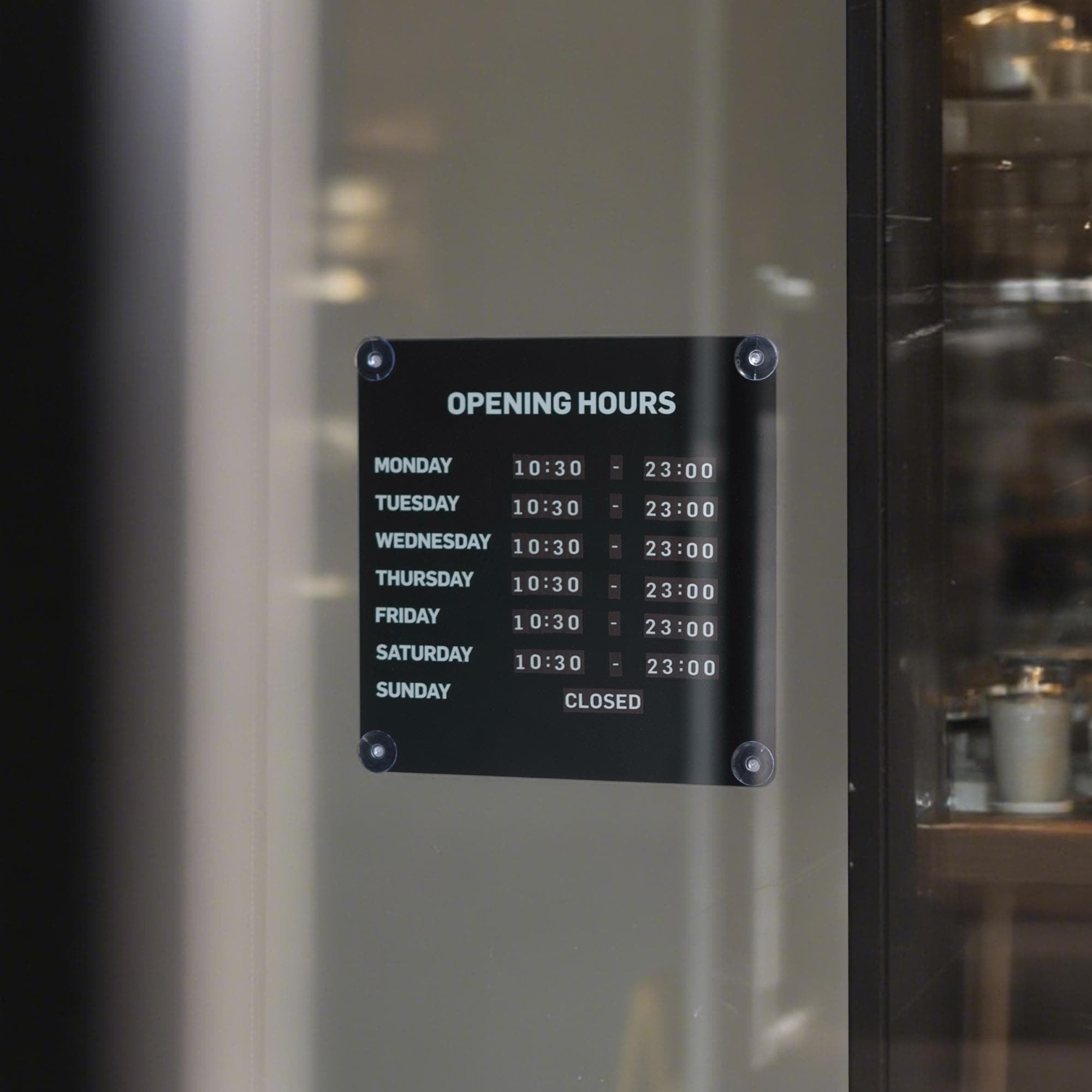 10" Magnetic Business Hours Sign for Glass Door Soft Magnet Numbers DIY ...