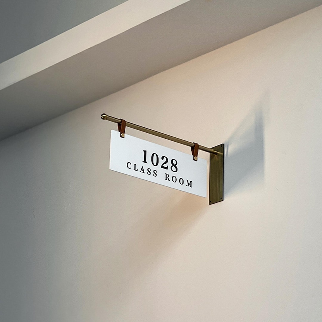 Custom Double-sided Door Sign Bathroom Sign Commercial Room Plaque ...