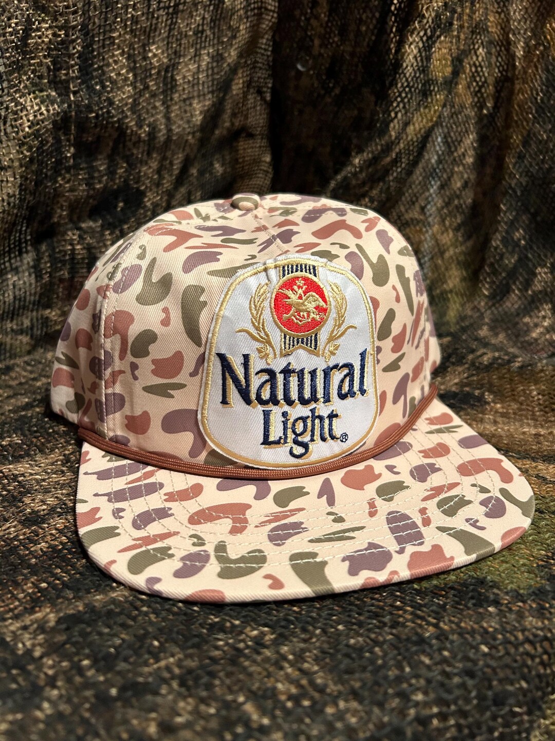 Natural Light Retro Vintage Wheat Camo Snapback Hat - Etsy