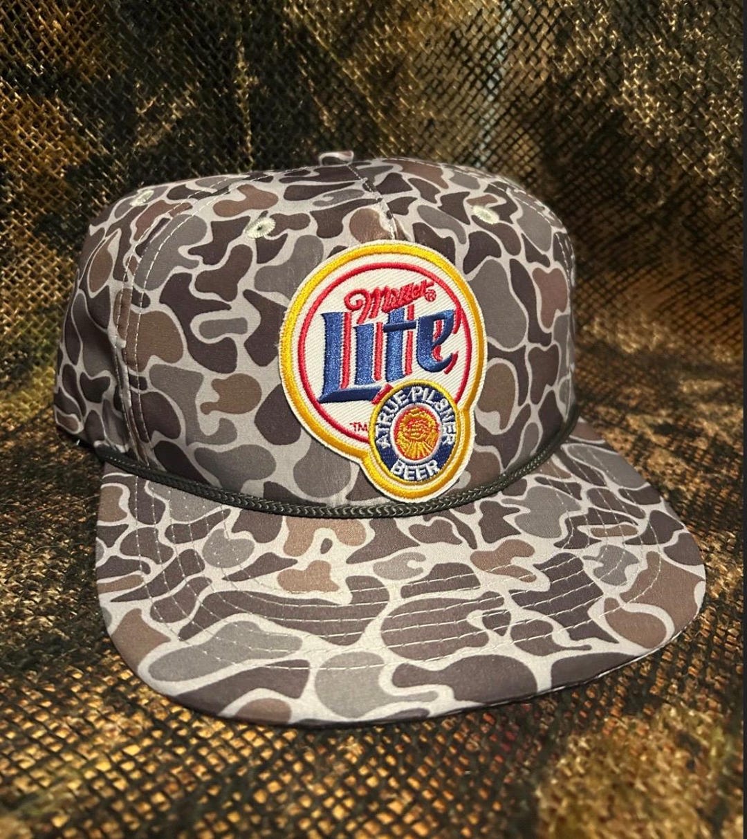 Miller Lite Retro Vintage Camo Snapback Hat - Etsy