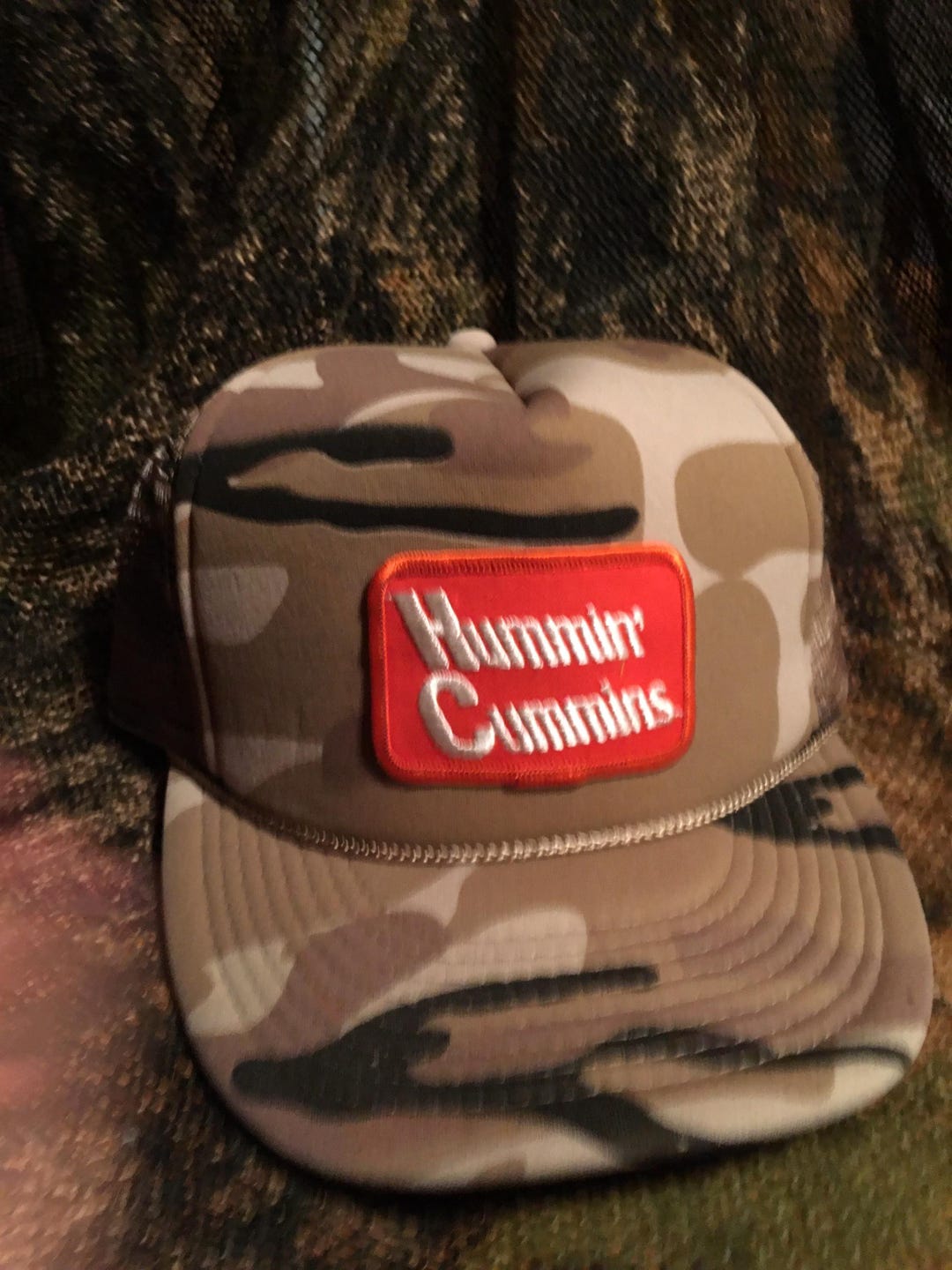Hummin Cummins Retro Tan Camo Trucker Hat - Etsy
