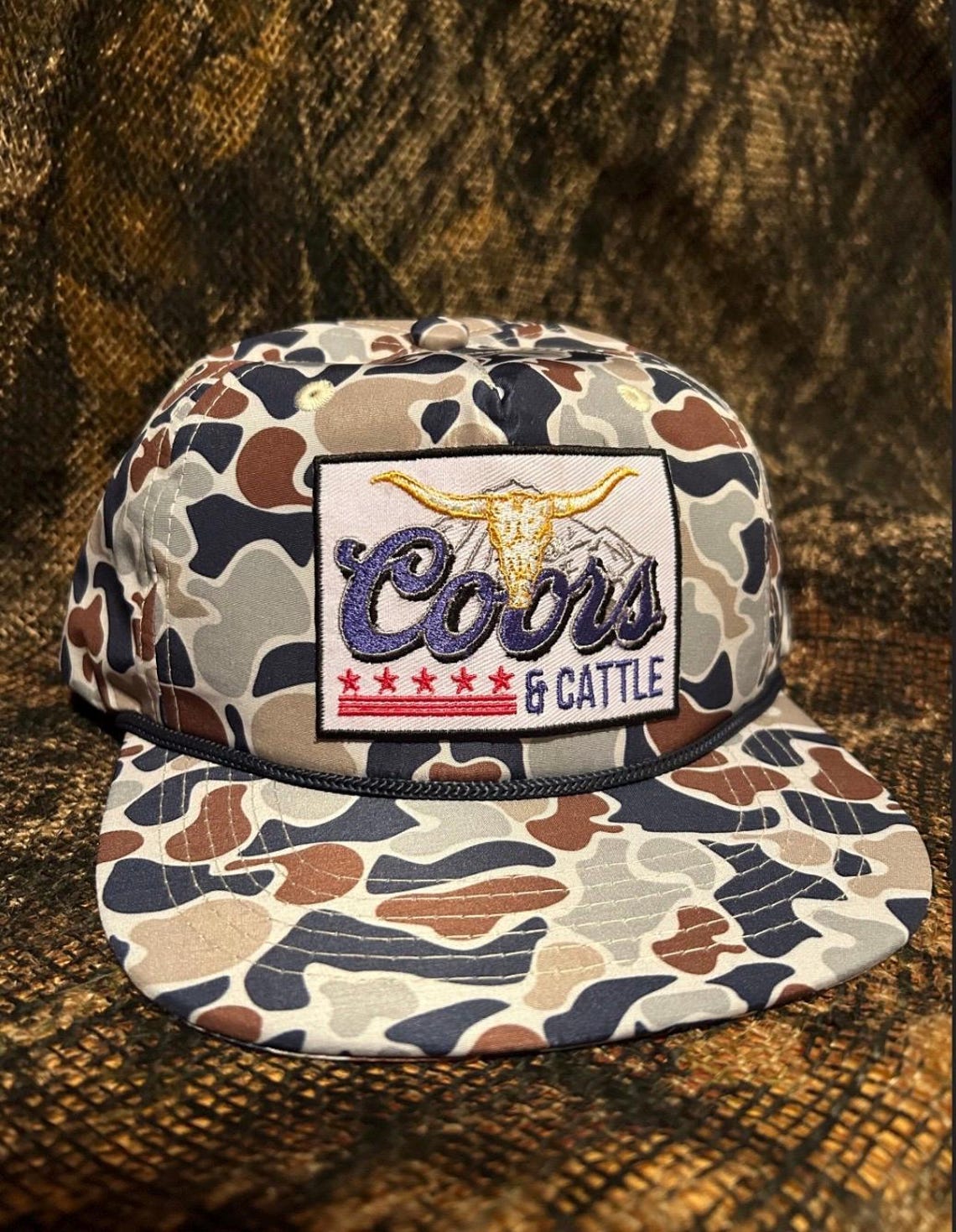 Coors & Cattle Retro Vintage Camo Snapback Hat - Etsy