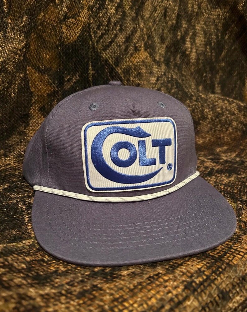Colt Firearms Retro Vintage Blue Snapback Hat - Etsy